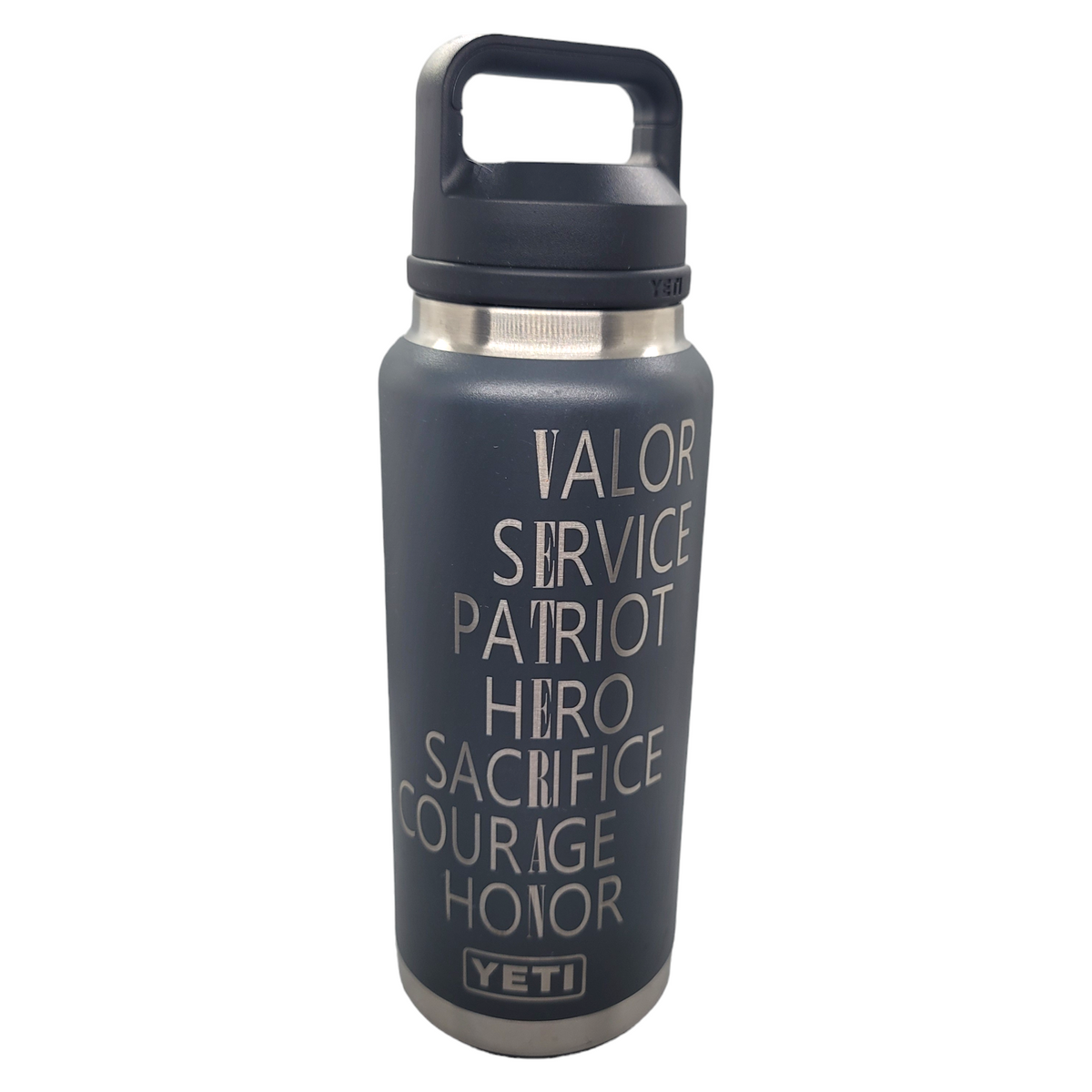 Personalized 36oz. YETI Water Bottle "VETERAN" – Custom Zengraving