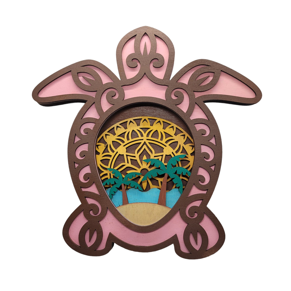 3D Layered Art Sea Turtle – Custom Zengraving